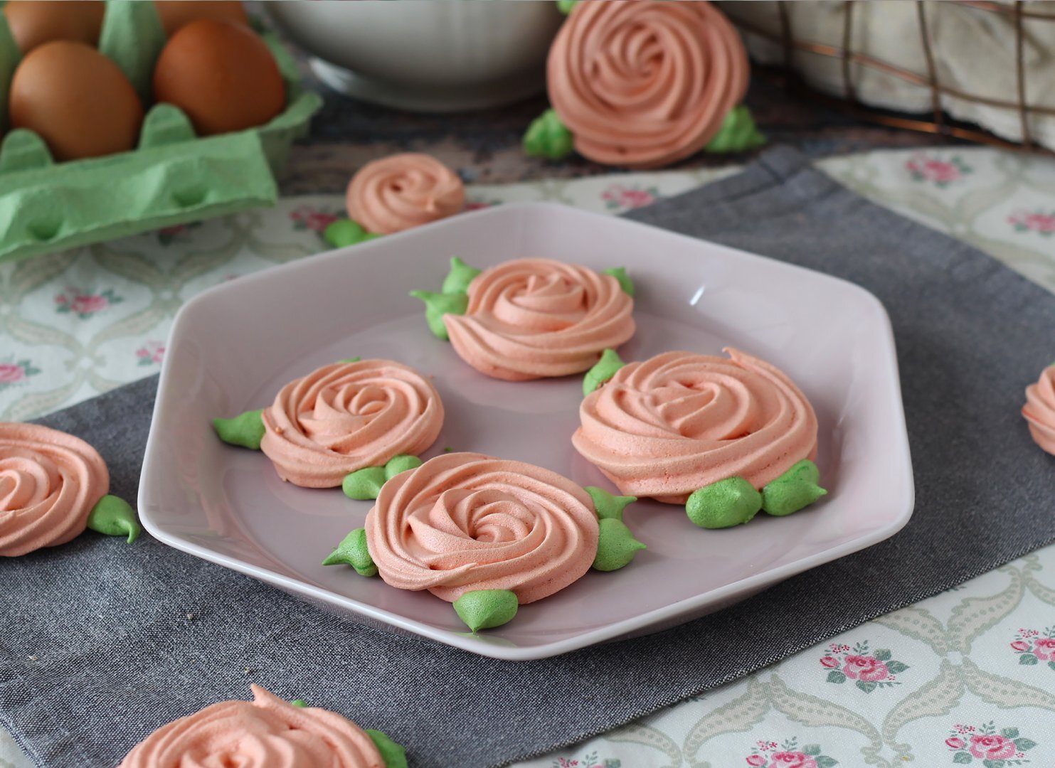 Przepis na bezy w kształcie uroczych róż